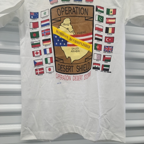Shirts | 1991 Vintage Desert Shield Usa Operation Desert Storm Graphic ...